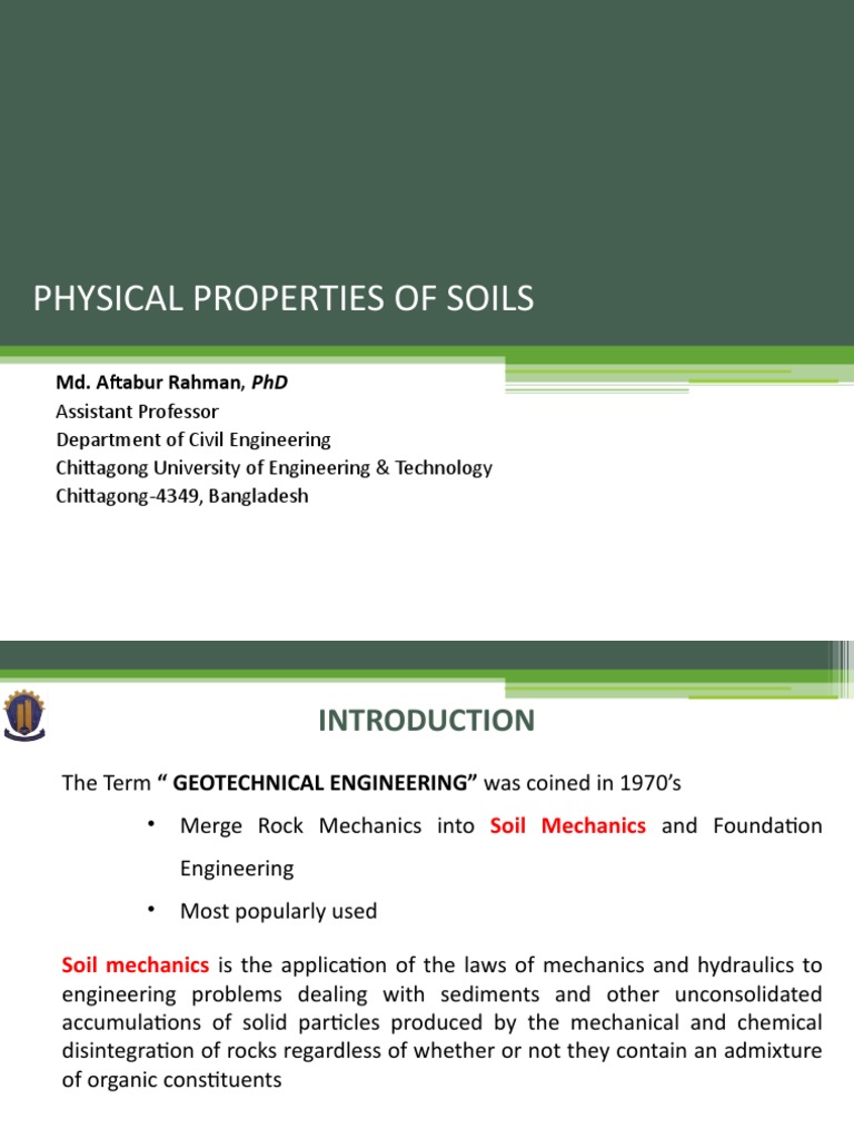 Physical Properties Of Soil Pdf