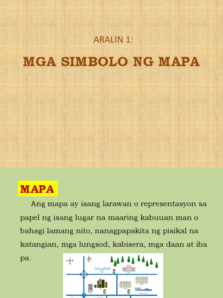 Mga Simbolo NG Mapa: Aralin 1 | PDF
