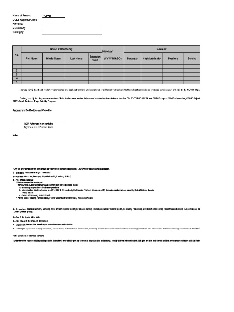 Annex H SUMMARY-LIST-OF-BENEF - Enhanced-OSEC-Form-4 - 9-October-2020 ...