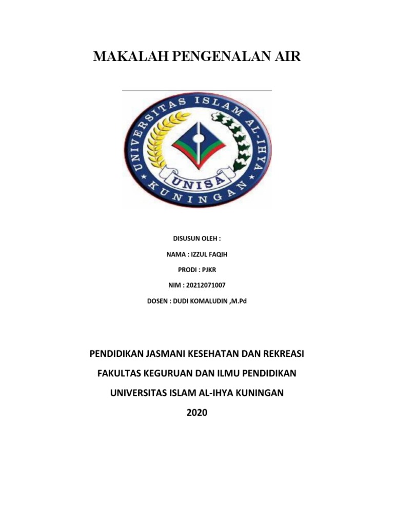 Makalah Pengenalan Air Nazli | PDF | Kesehatan Holistik Makalah Pengenalan Air Nazli | PDF | Kesehatan Holistik