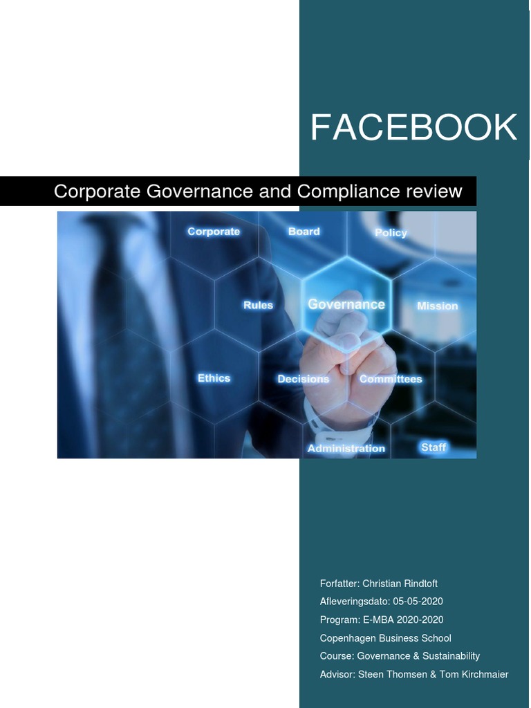Facebook: Corporate Governance and Compliance Review | PDF | Facebook ...