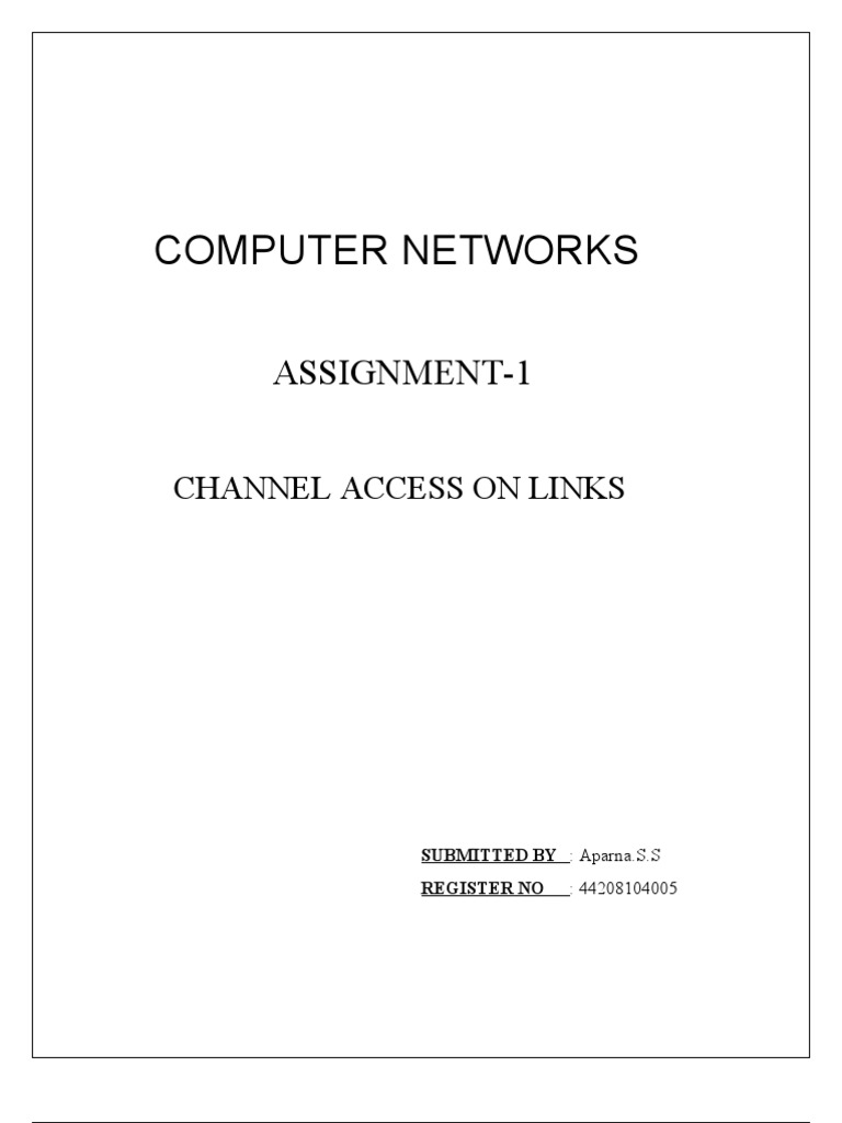Channel Access Method | PDF | Channel Access Method | Multiplexing