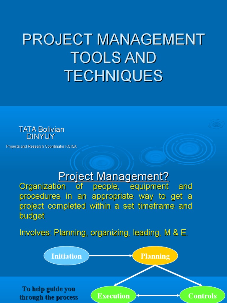 Project Management Tools and Techniques | Download Free PDF | Project ...