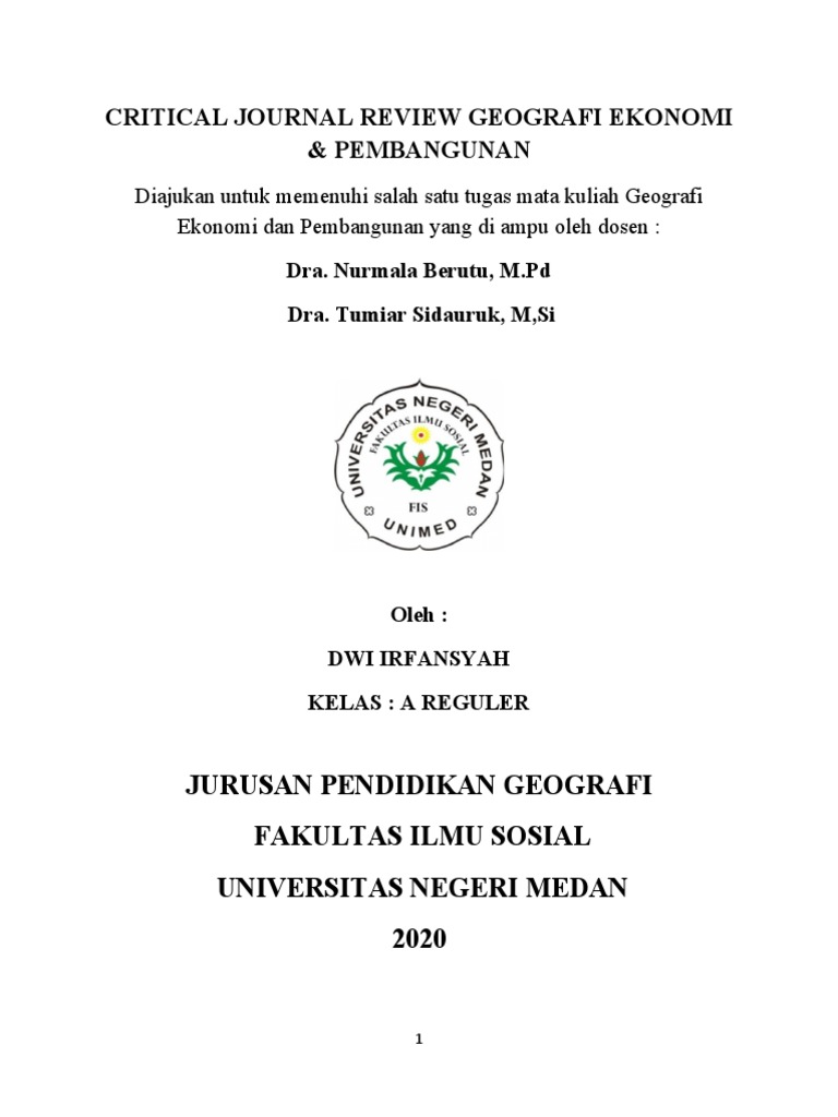 Critical Journal Review Geografi Ekonomi - Dwik | PDF