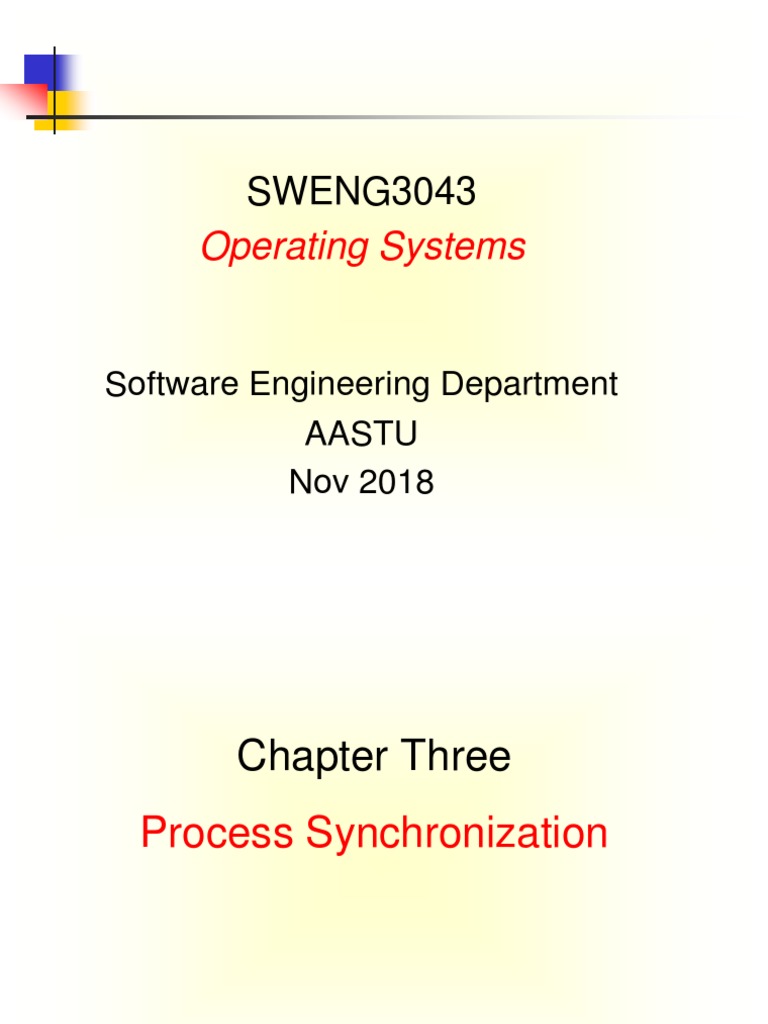 Chapter 3 - Process Synchronization | PDF | Process (Computing) | Concurrency (Computer Science)