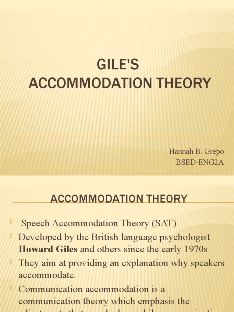 Understanding Communication Accommodation Theory | PDF | Communication ...