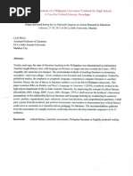 PUP Thesis Paper Template | PDF | Academia | Further Education