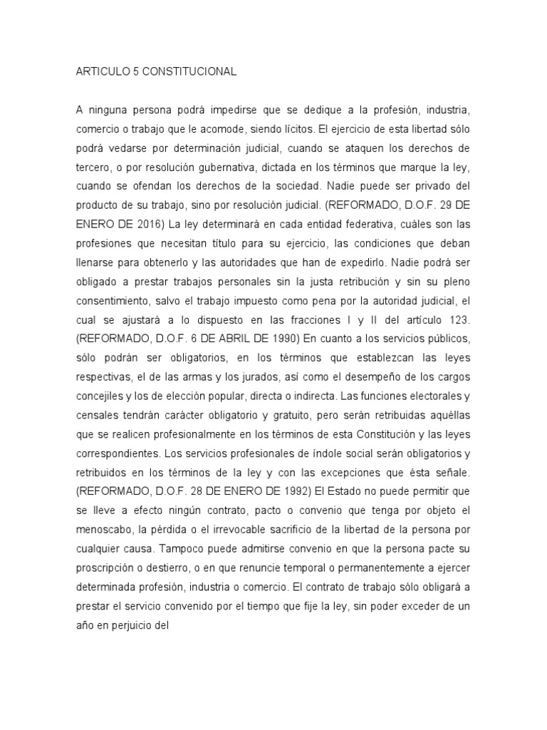 Libertad de Trabajo y Derechos Laborales | PDF | Constitución | Justicia
