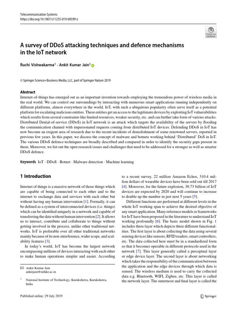 A Survey of DDoS Attacking Techniques and Defence Mechanisms | PDF ...