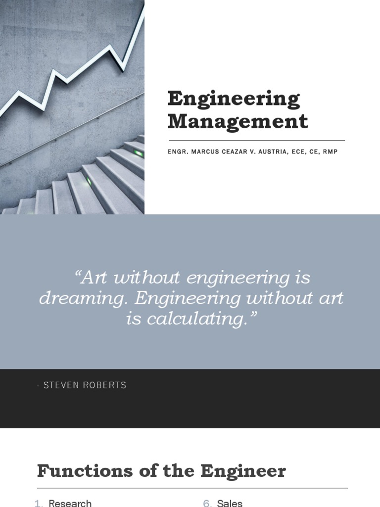 Engineering Management Lecture 1 | PDF | Engineer | Engineering