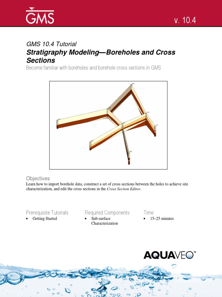 Stratigraphy Modeling - Boreholes and Cross Sections: GMS 10.4 Tutorial ...