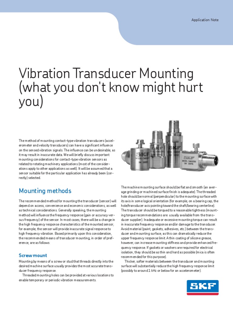 Vibration Transducer Mounting | PDF | Frequency | Hertz