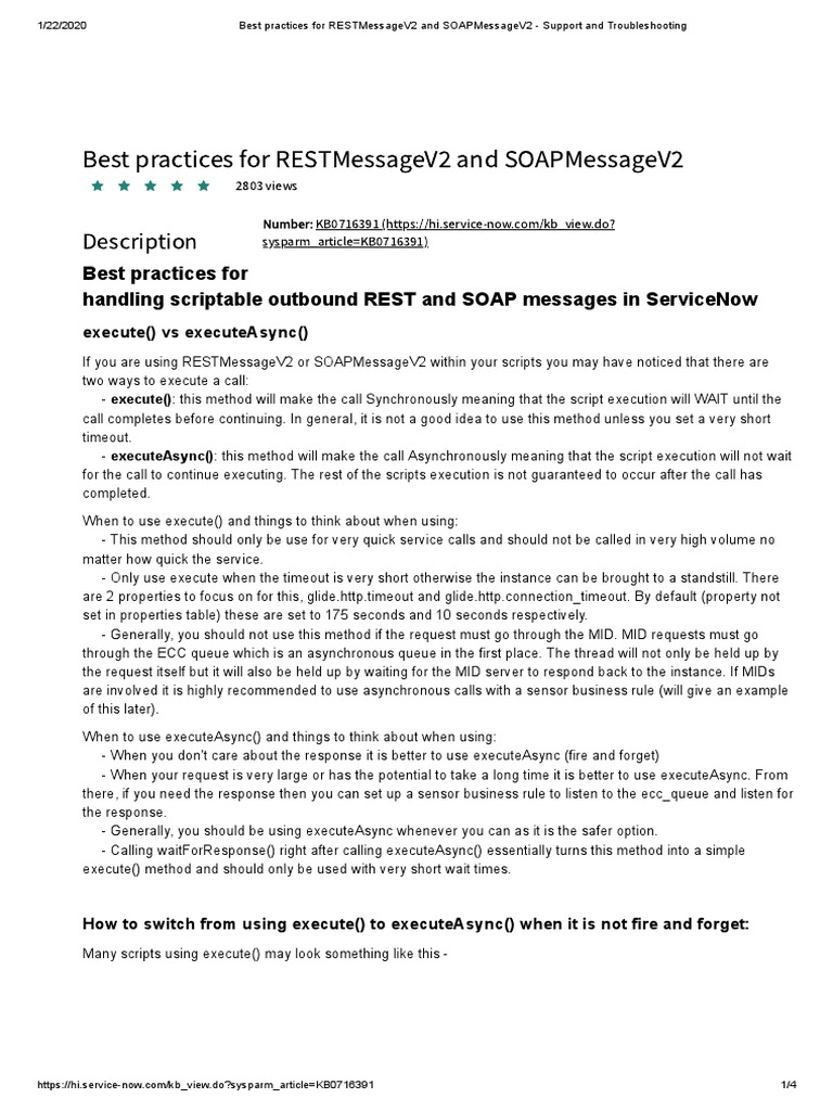 Best Practices For RESTMessageV2 and SOAPMessageV2 - Support and ...