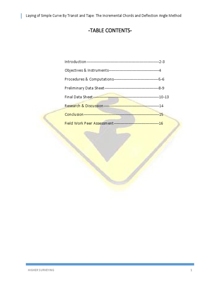 Laying of Simple Curve by Transit and Ta | PDF | Surveying | Curvature