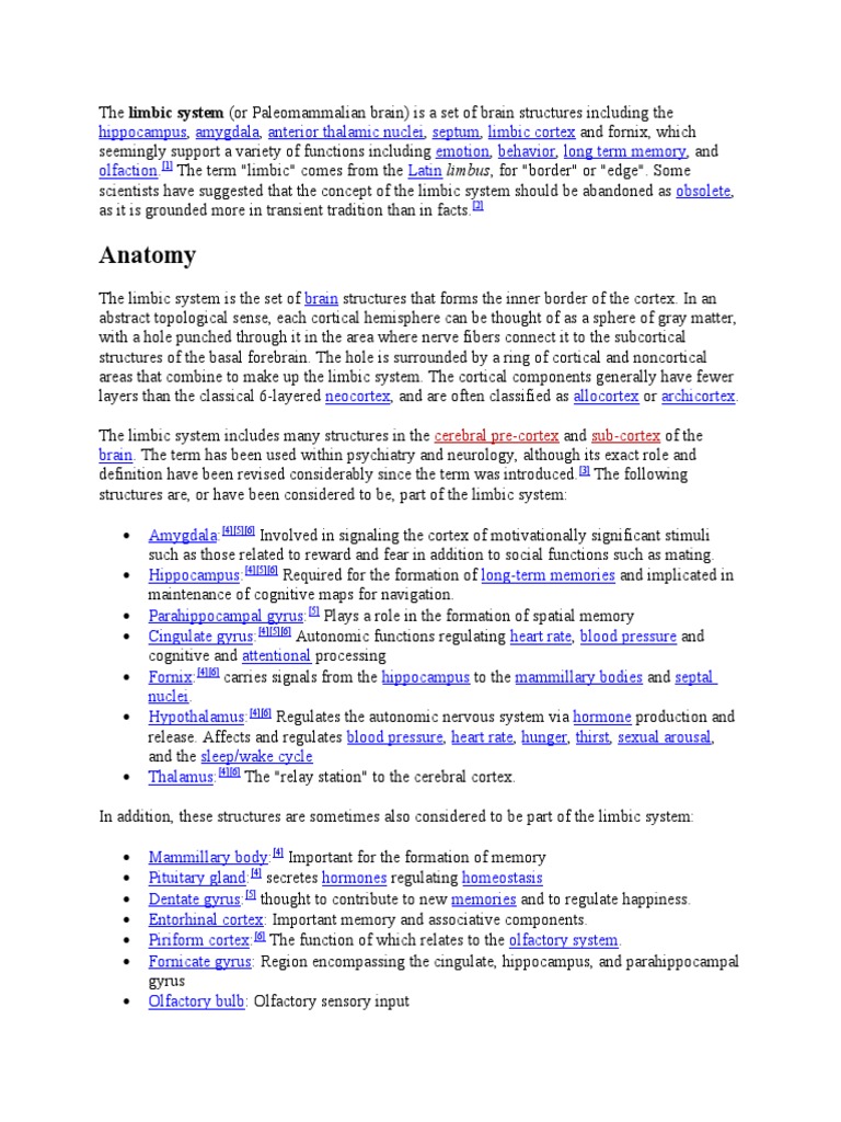 Limbic Systm | Download Free PDF | Limbic System | Cerebral Cortex