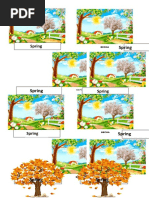 Colorful Illustrative Seasons of The Year Drawing Worksheet | PDF