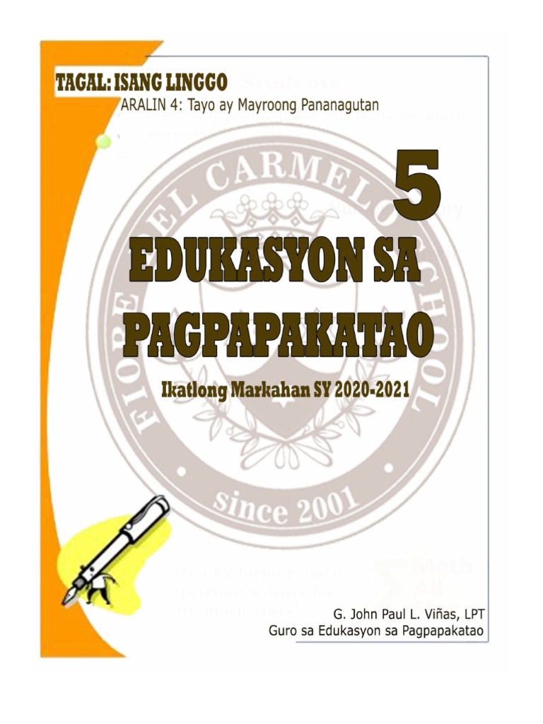 ESP5 Quarter3 Week4 Module | PDF