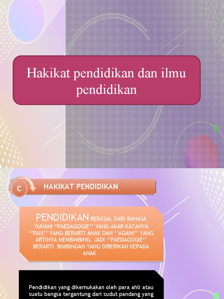 Hakikat Ilmu Pendidikan | PDF