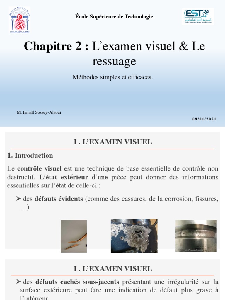 Chapitre 2 CND Ressuage | PDF | Contrôle non destructif | Métaux