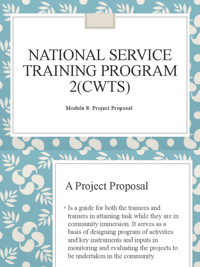 NSTP CWTS Project Proposal Guide | PDF | Computing | Business