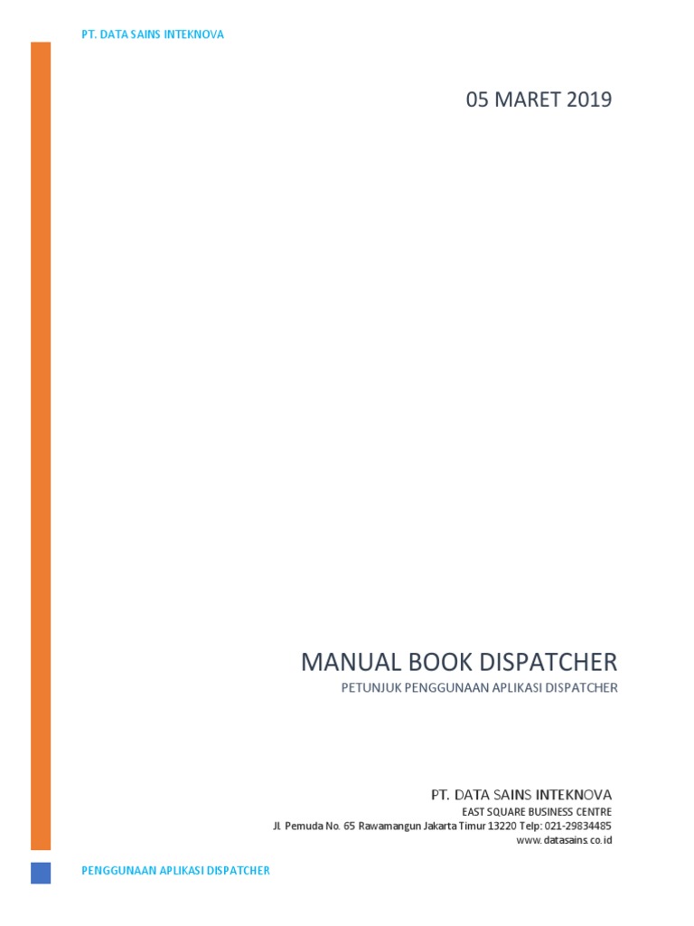 Panduan Penggunaan Aplikasi Dispatcher | PDF | Equipment | Vehicles