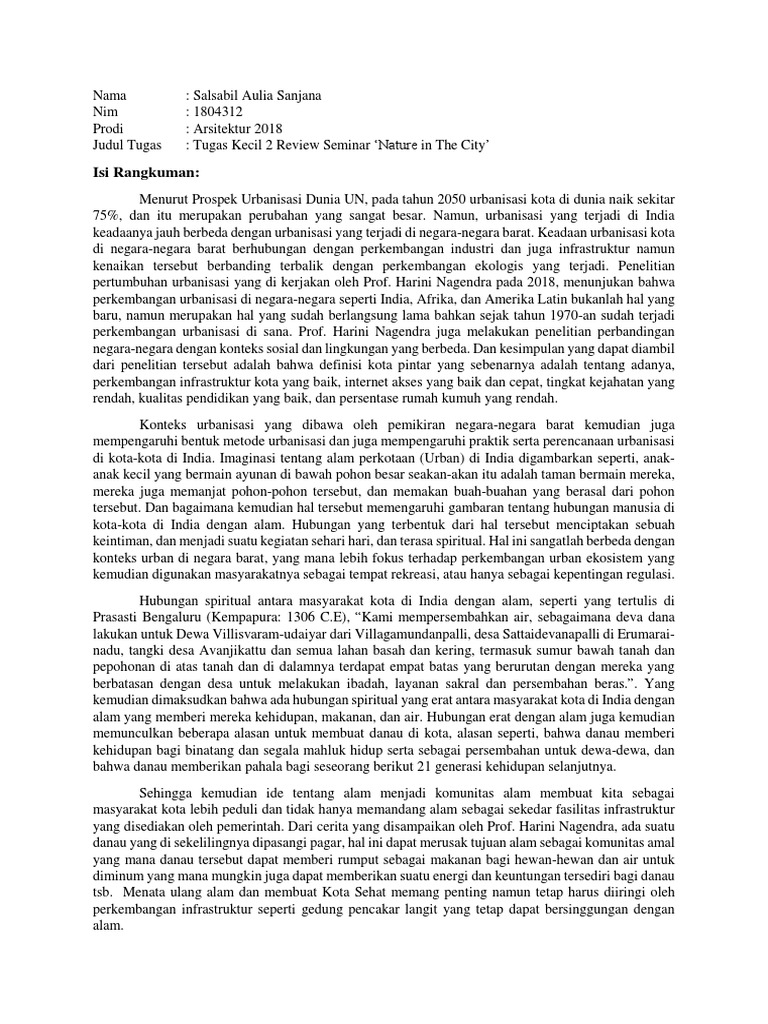 Salsabil Aulia S - ARS2018 - Tugas Rangkuman | PDF | Ilmu Sosial