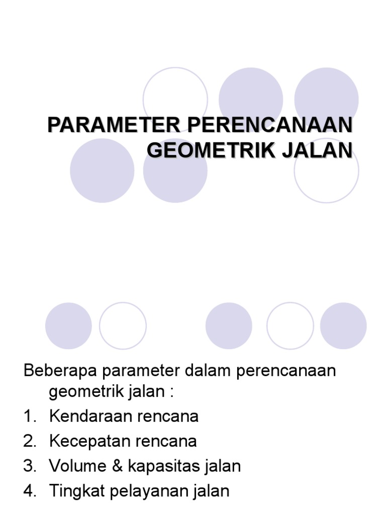 PGJ - 04 - Parameter Perencanaan Geometrik Jalan | PDF | Teknologi & Rekayasa