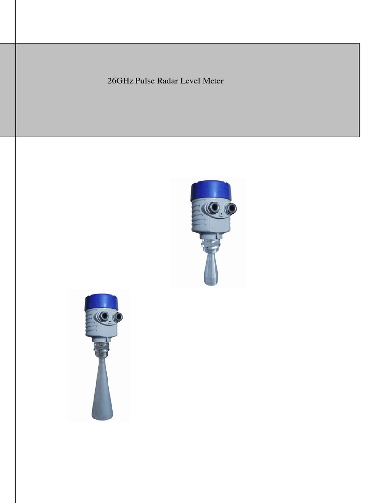 26GHz Radar Level Meter Catalog | PDF | Radar | Electrical Engineering