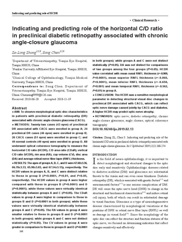 Indicating and Predicting Role of The Horizontal CD Ratio | PDF ...