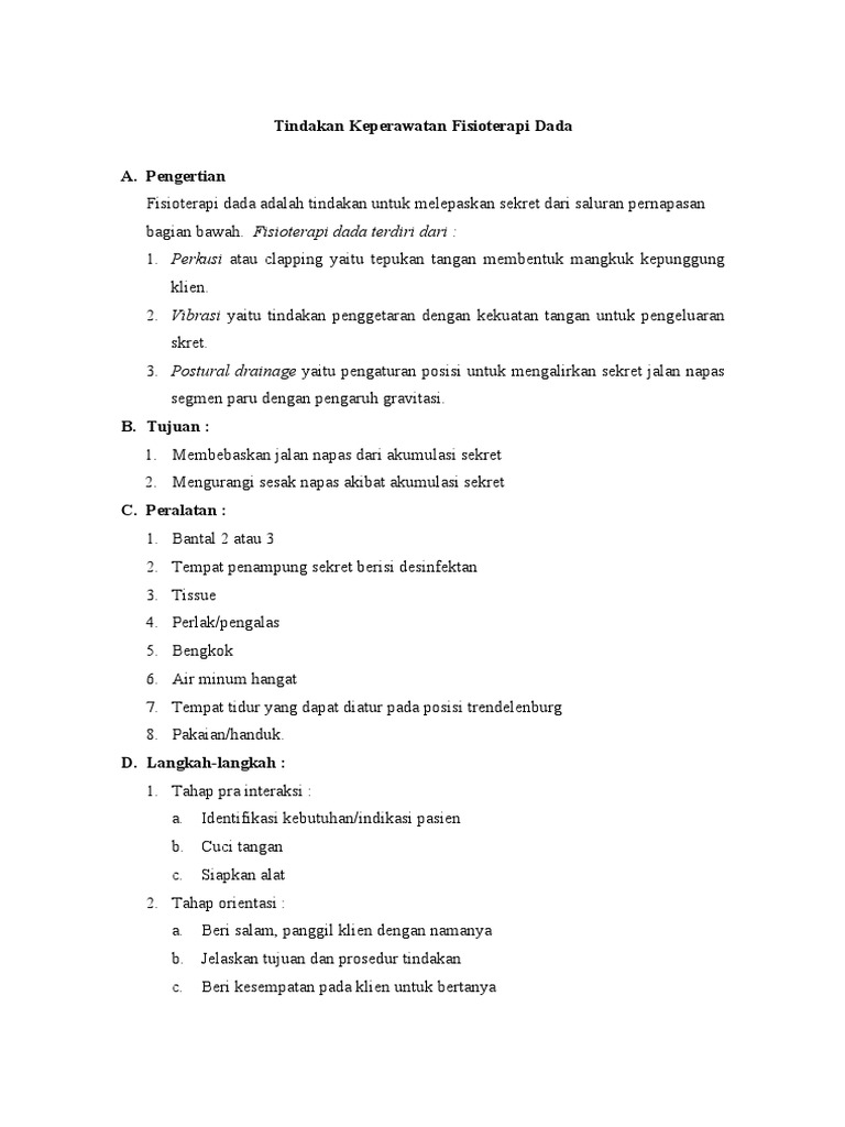 Panduan Fisioterapi Dada | PDF