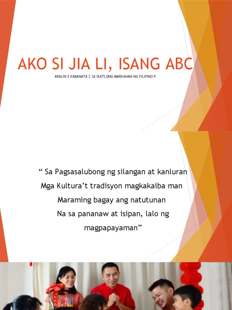 Ako Si Jia Li, Isang Abc | PDF