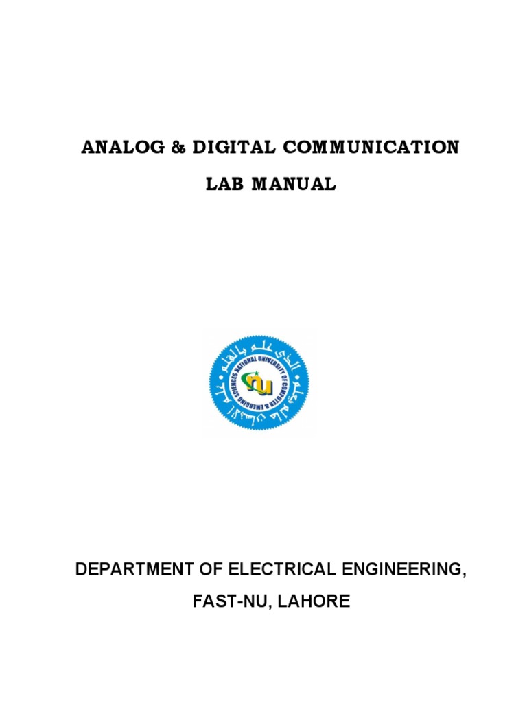 Analog & Digital Communication Lab Manual | PDF | Detector (Radio ...