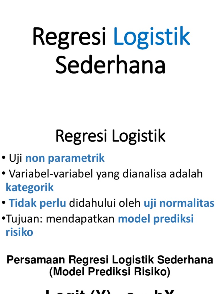 Regresi Logistik Sederhana | PDF