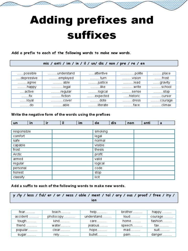 Adding Prefixes and Suffixes | PDF | Lexical Semantics | Semantic Units