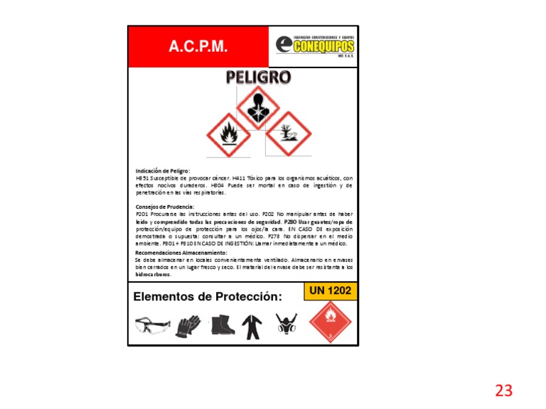 Ficha de Seguridad ACPM | PDF