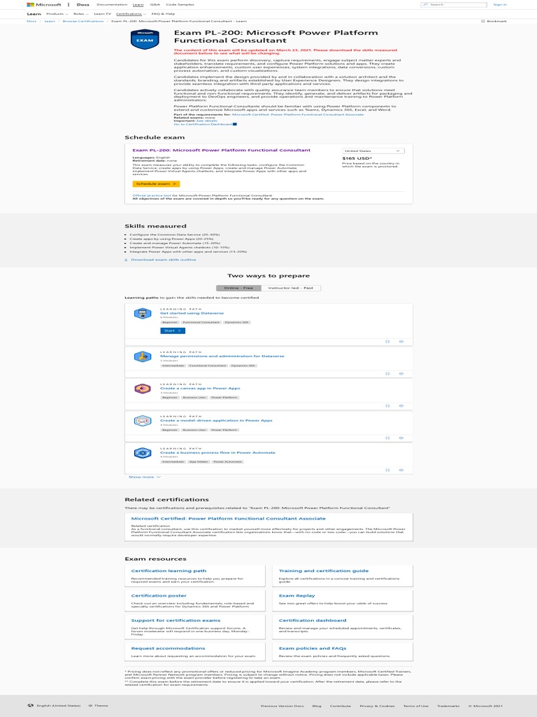 Exam PL-200: Microsoft Power Platform Functional Consultant - Learn - Microsoft Docs | Download ...