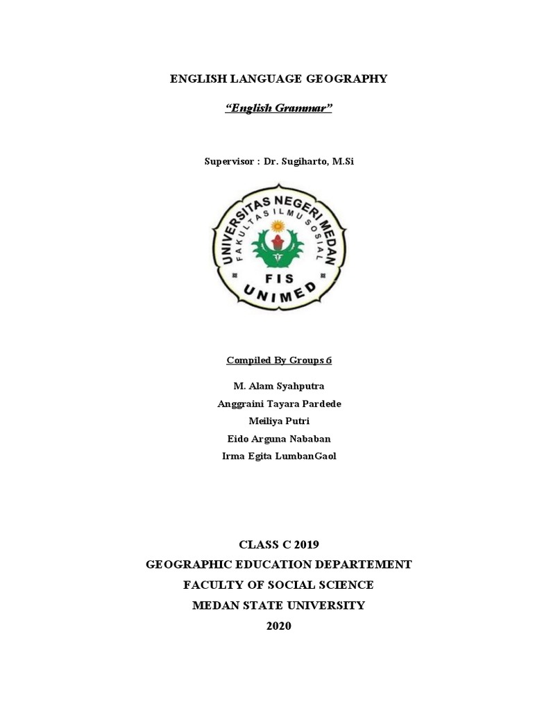 Makalah Bahasa Inggris Geografi Kelompok 6 | PDF | Noun | Preposition ...