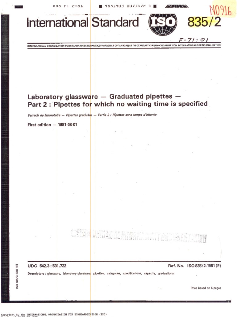 Iso 835-2 | PDF | Laboratories | Laboratory Equipment