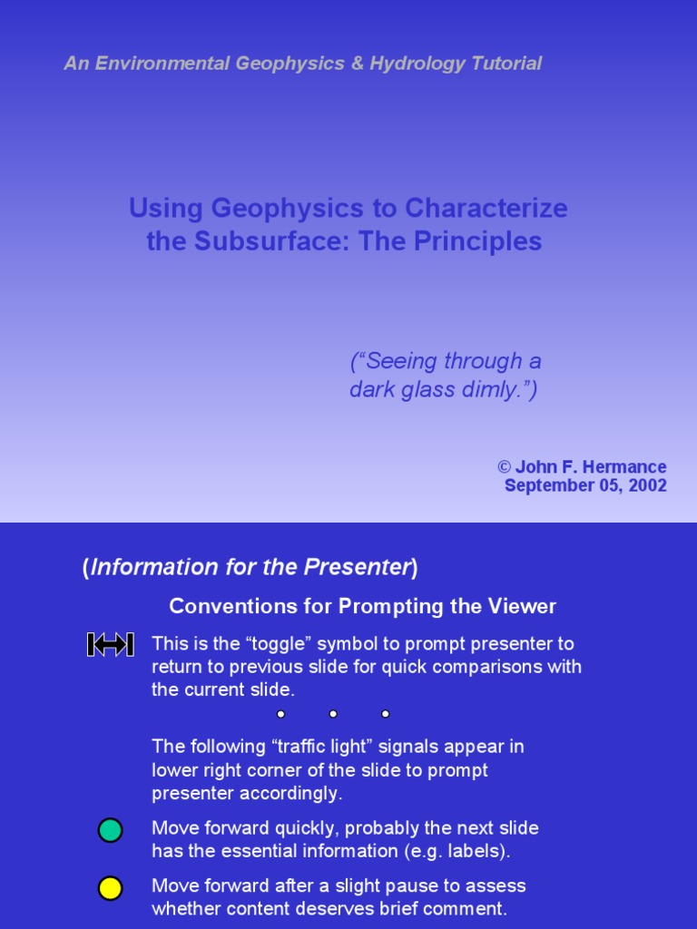 Using Geophysics To Characterize The Subsurface: The Principles | PDF ...
