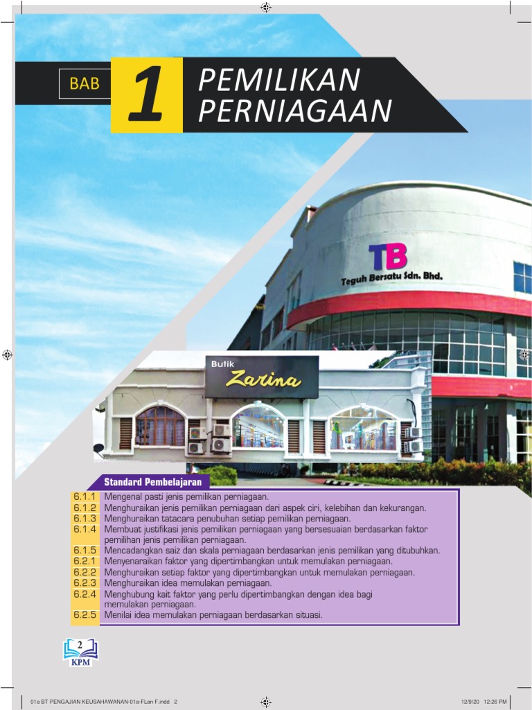 Buku Teks Digital Kssm Pengajian Keusahawanan Tingkatan 5 Pdf 