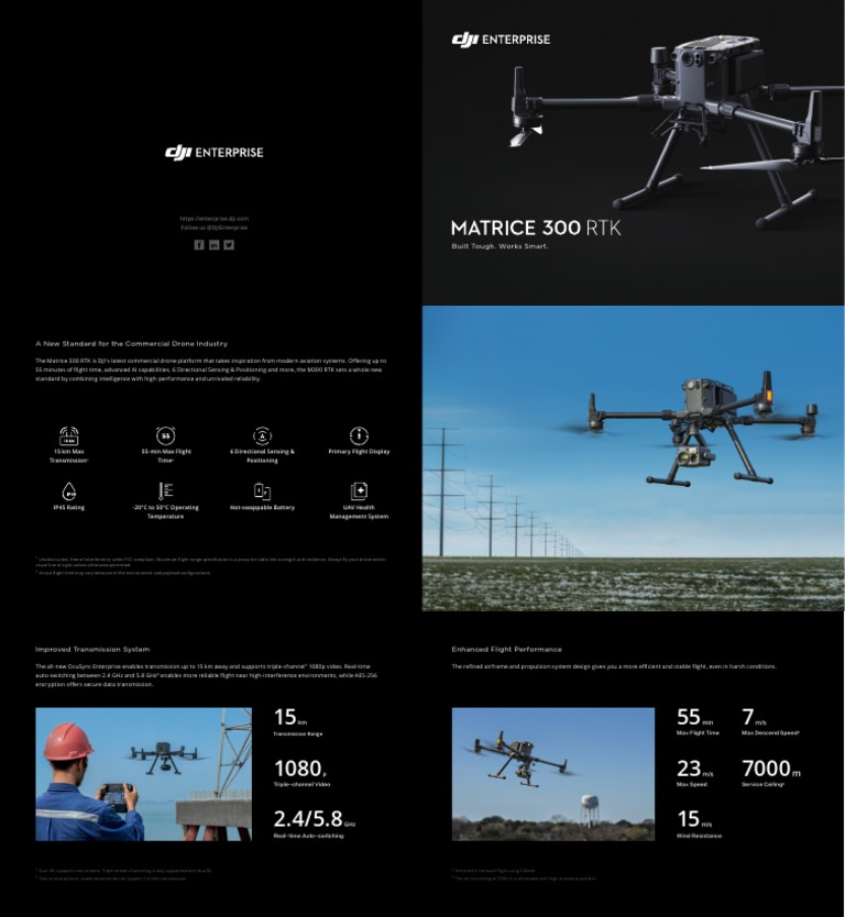 Matrice 300 RTK Brochure - EN - Digital | PDF | Unmanned Aerial Vehicle ...