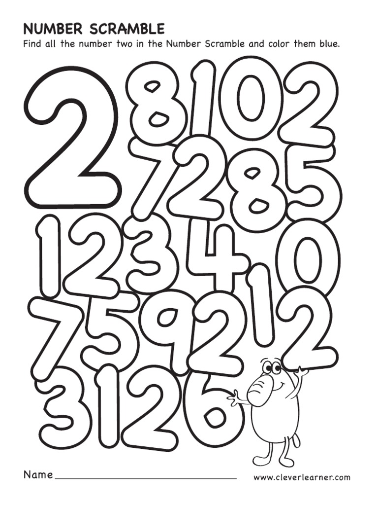Number Scramble Coloring Worksheet 2 | PDF