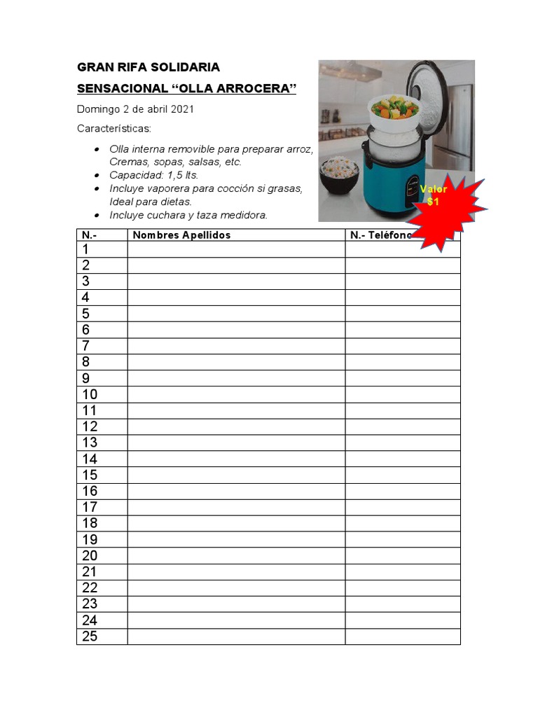Gran Rifa Solidaria | PDF