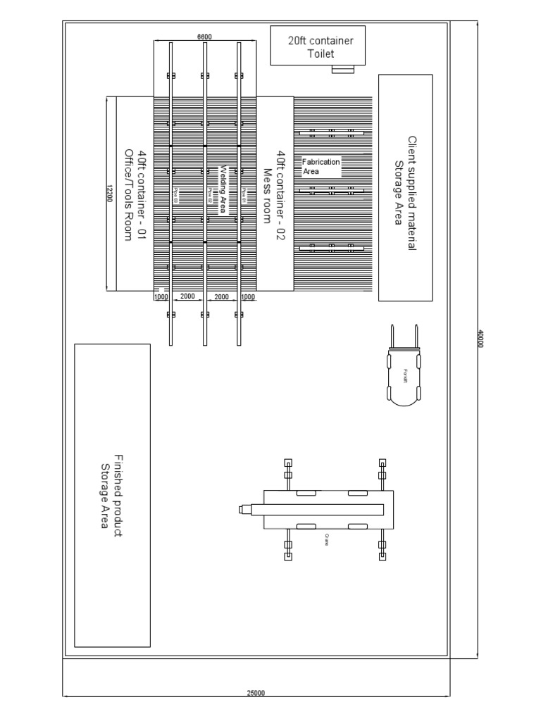Fabrication Yard Layout and Storage Plan | PDF