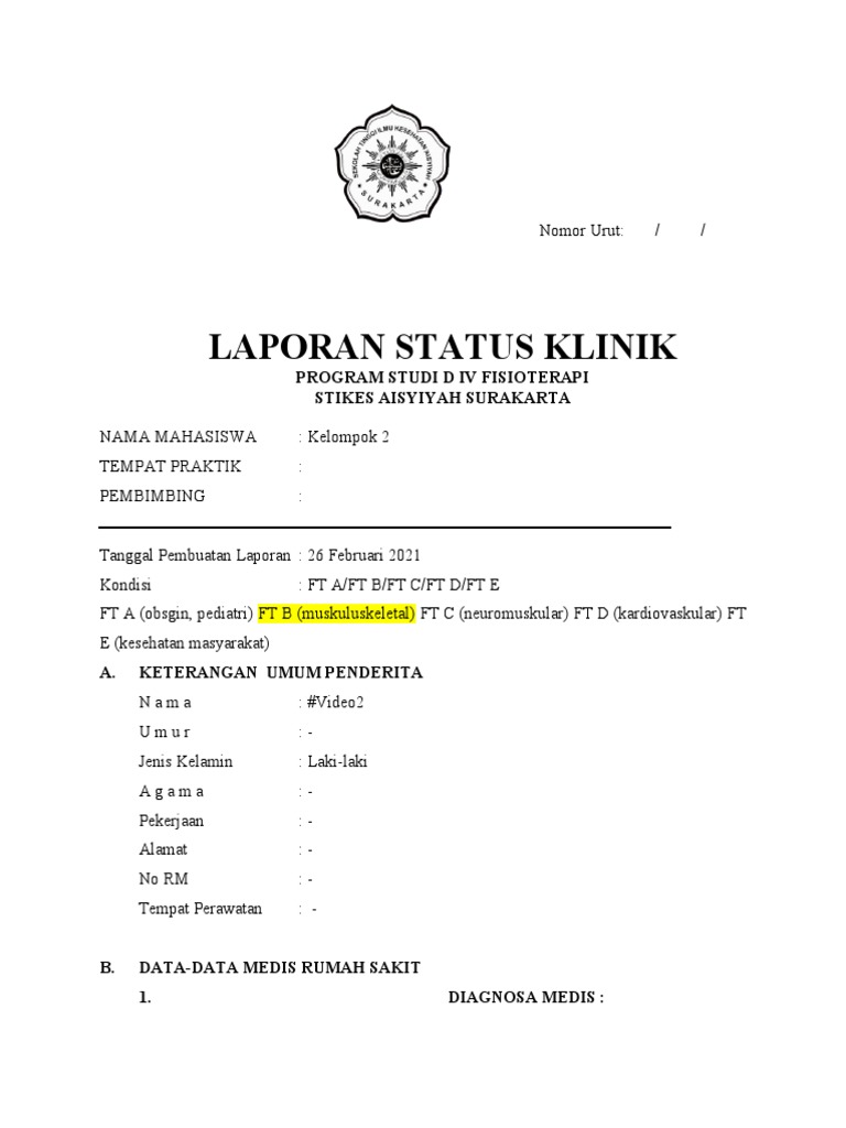 Contoh Status Klinis | PDF