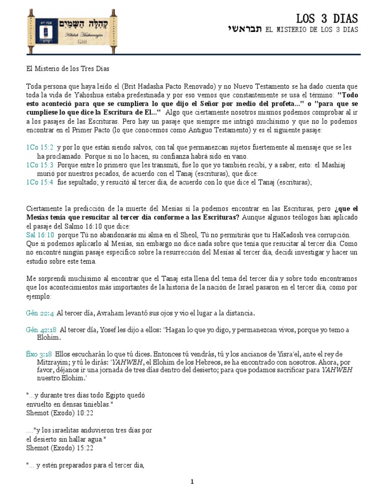 El Misterio de Los 3 Dias | PDF | Jonás | Pascua de Resurrección