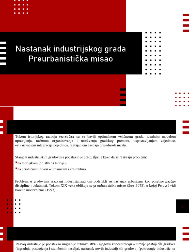 Industrijski Grad - Preurbanistička Misao | PDF