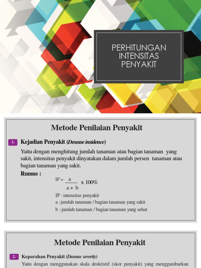Perhitungan Intensitas Penyakit | PDF
