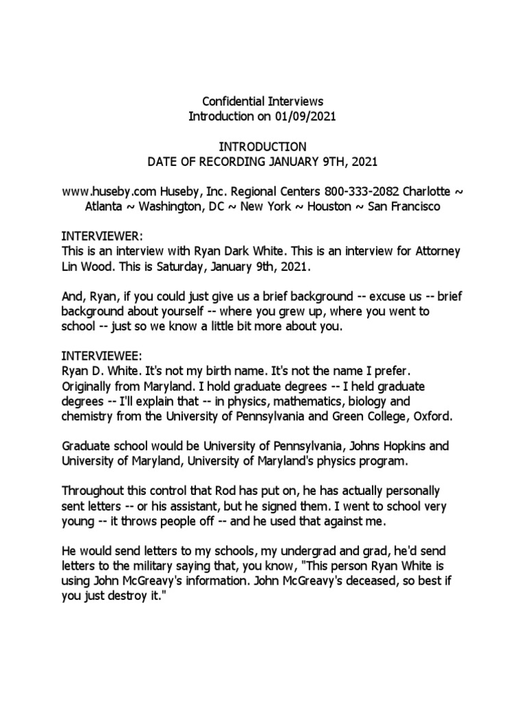 L. Lin Wood's Confidential Interviews With Whistleblower | Download ...