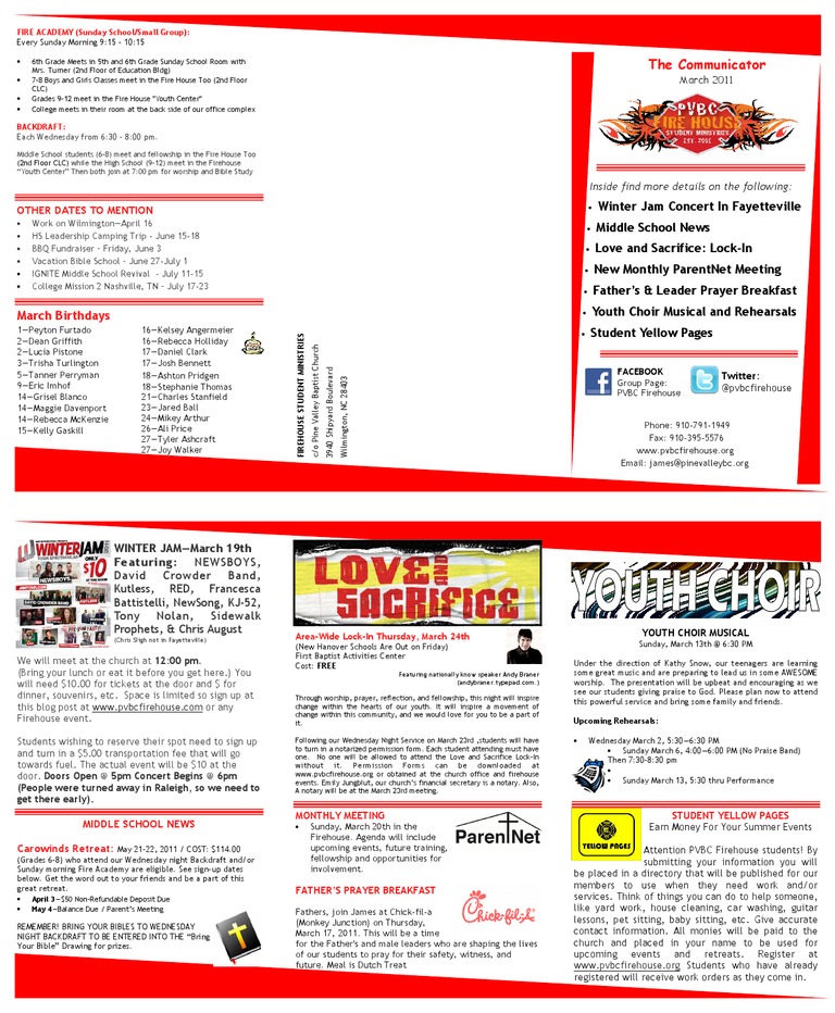 PVBC Firehouse Communicator For March 2011 | PDF